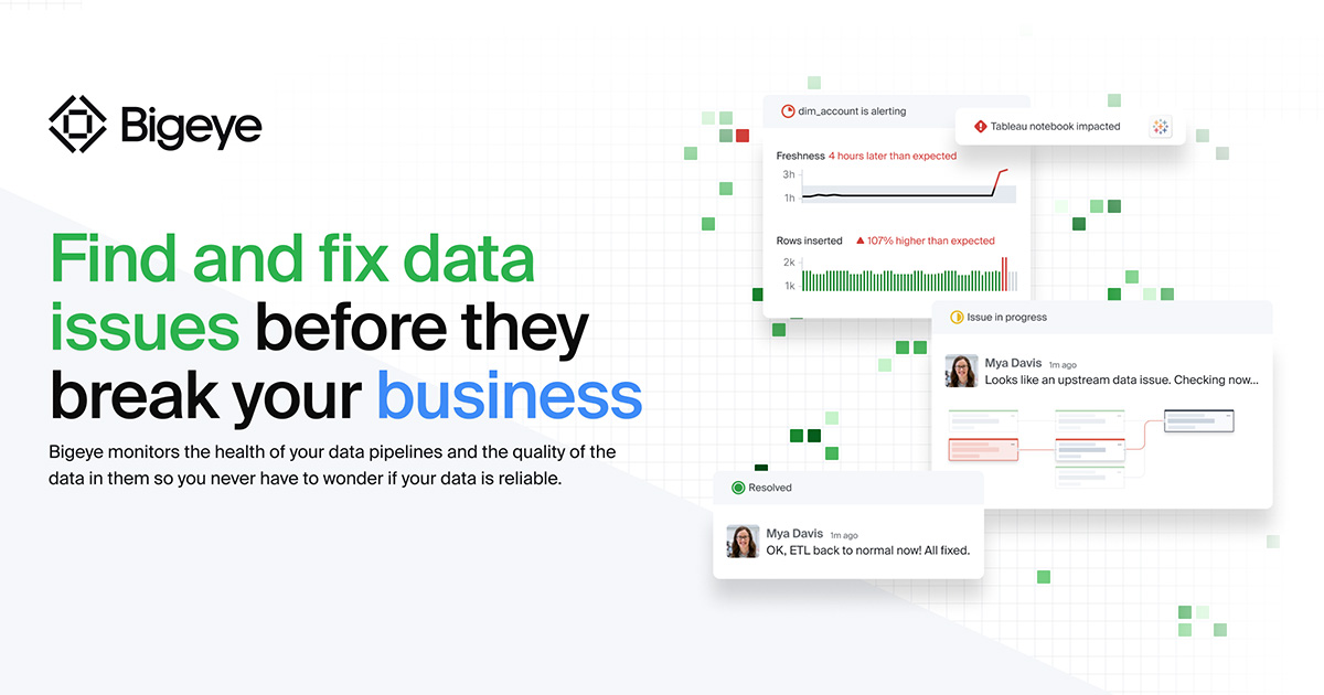 Data Observability – Deep data quality monitoring – Bigeye.com — Bigeye