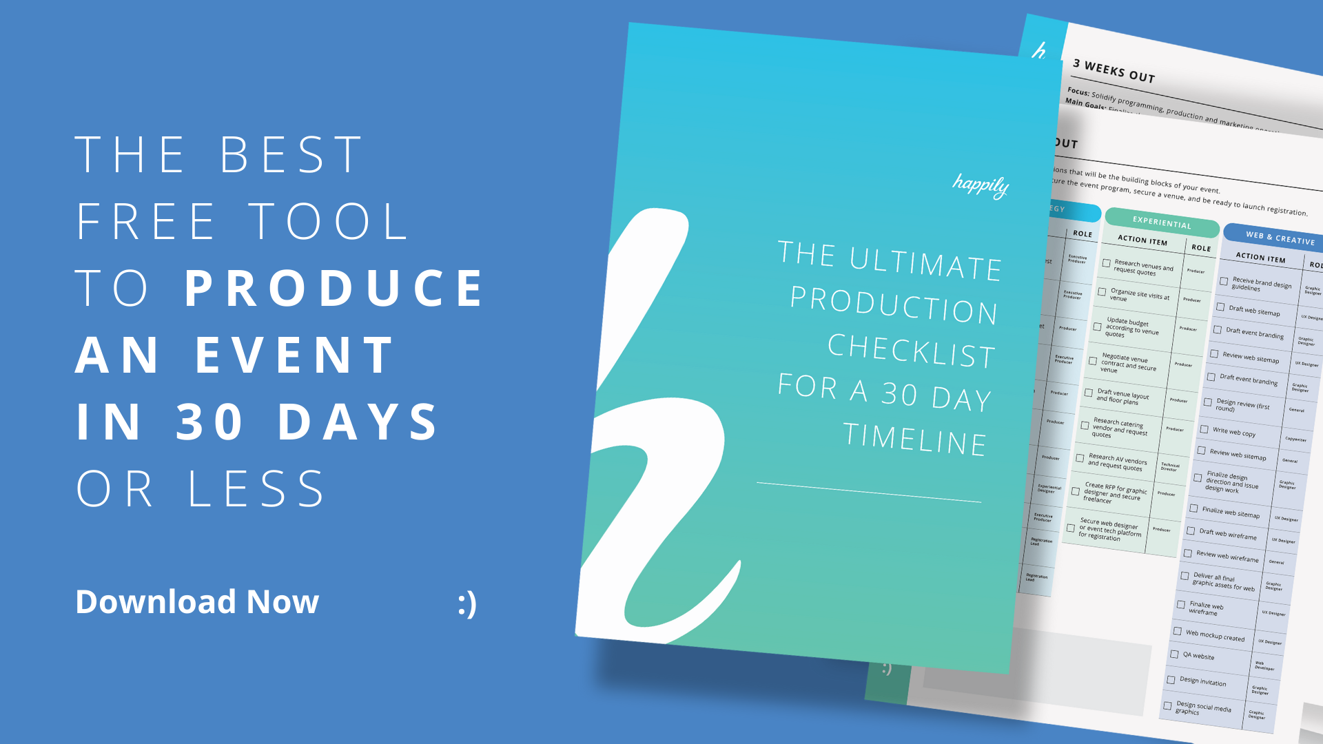 The Ultimate Production Checklist for a 30 Day Timeline | Happily