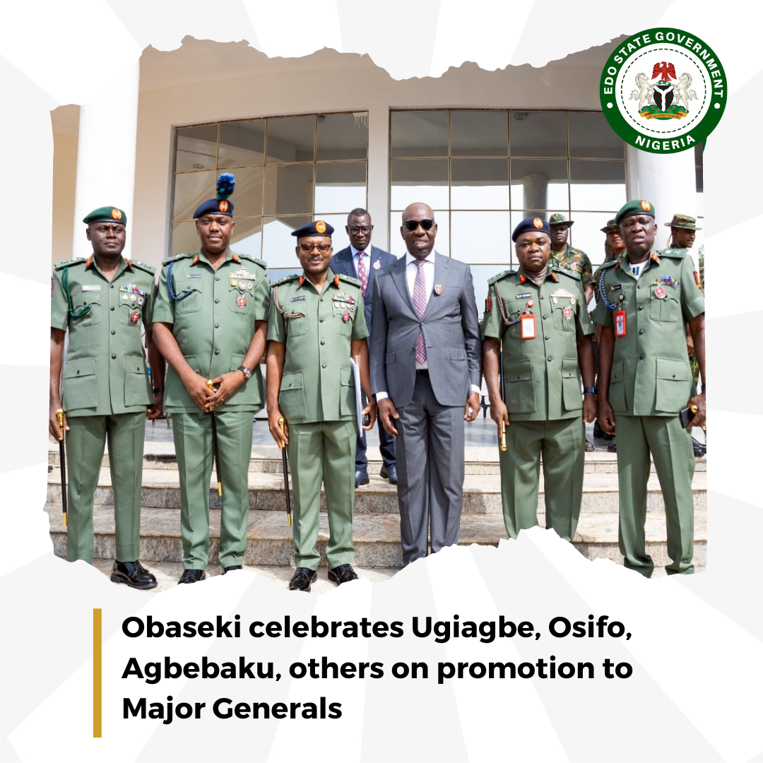 Obaseki celebrates Ugiagbe, Osifo, Agbebaku, others on promotion to ...