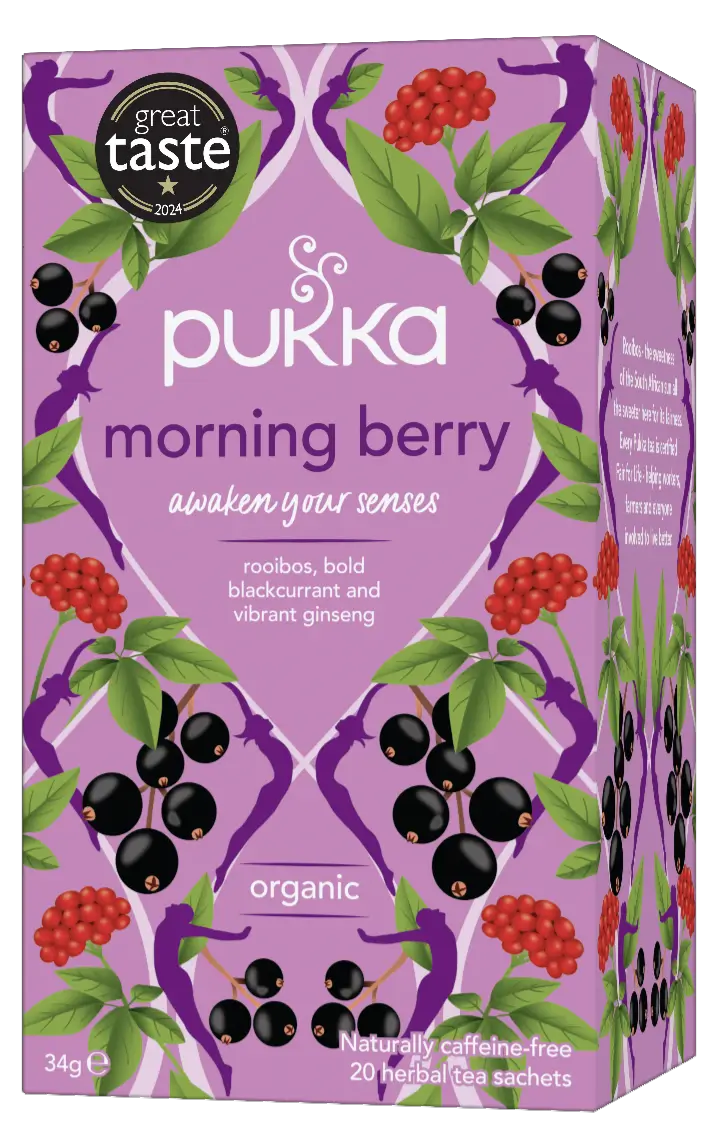 Pukka Morning Berry Herbal Tea: Energising Blend for a Vibrant Start