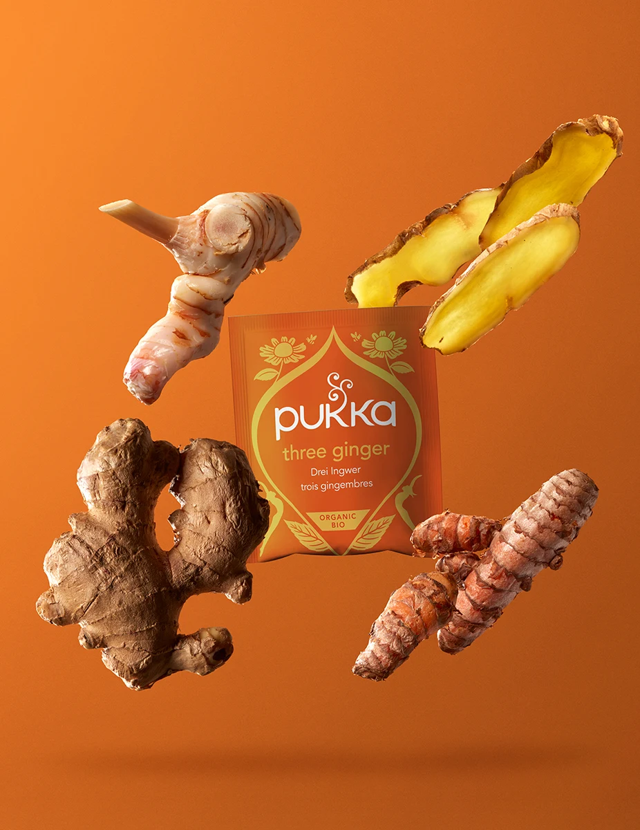 Pukka Three Ginger Herbal Tea: Warming Blend for Digestive Support