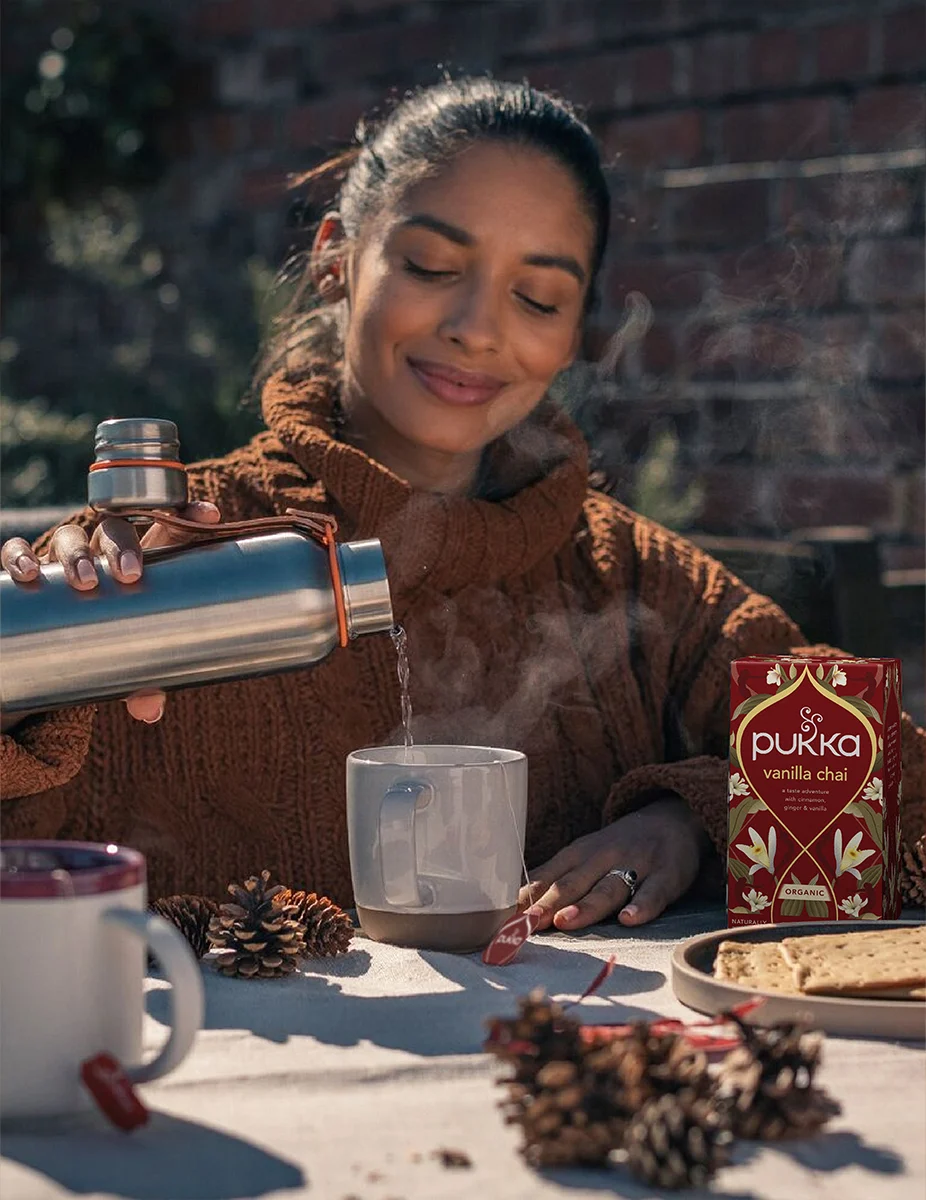 Pukka Spiced Vanilla Chai Herbal Tea: Indulge in Comfort & Happiness