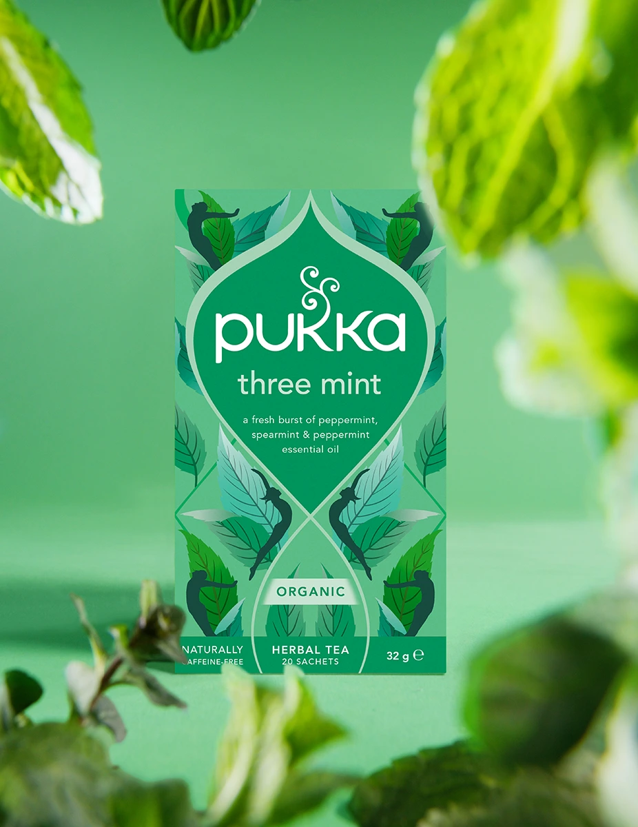 Pukka Three Mint Herbal Tea: Refreshing Blend for Post-Meal Relaxation