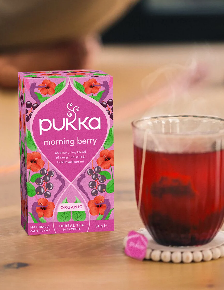 Pukka Morning Berry Herbal Tea: Energising Blend for a Vibrant Start