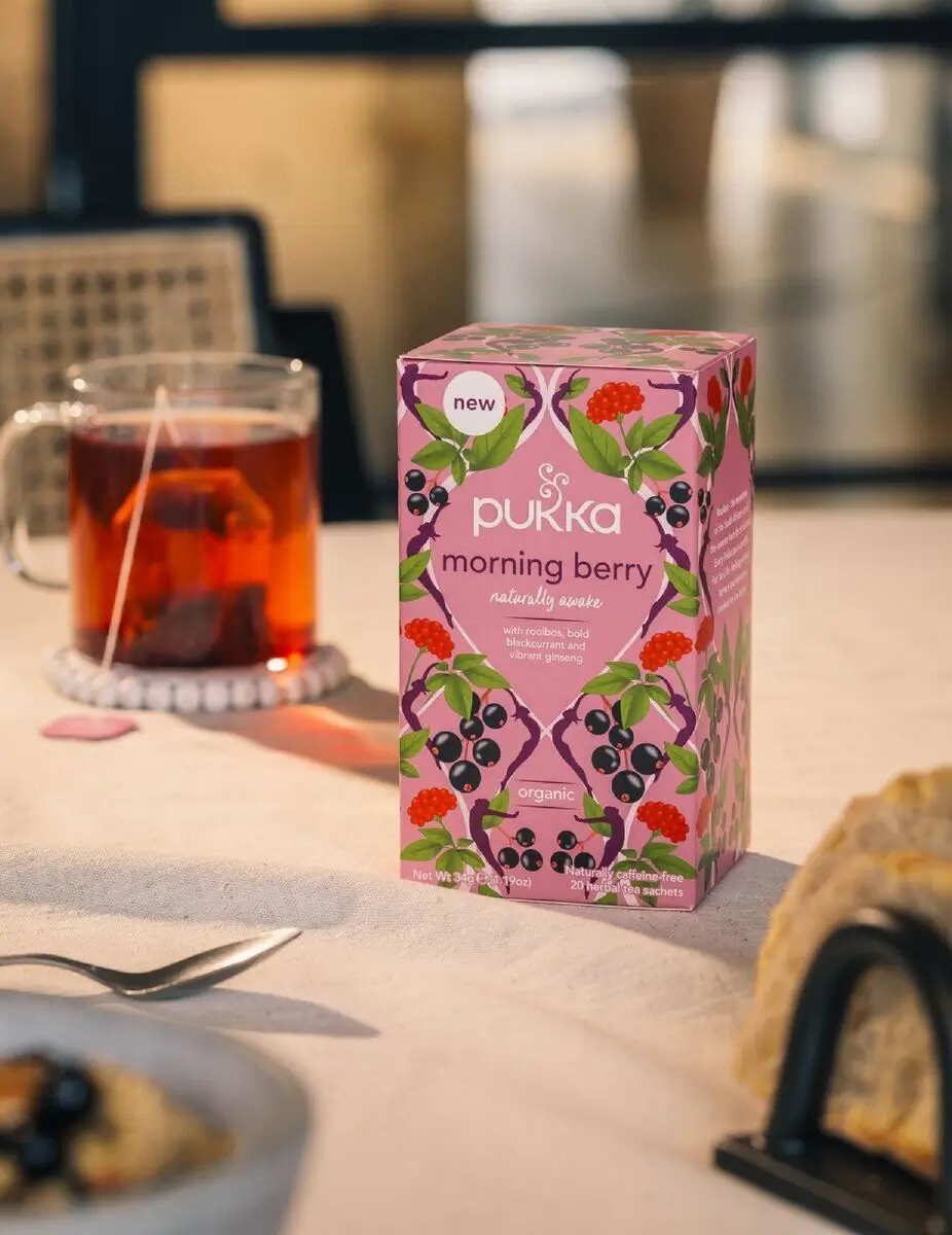 Pukka Morning Berry Herbal Tea: Energising Blend for a Vibrant Start