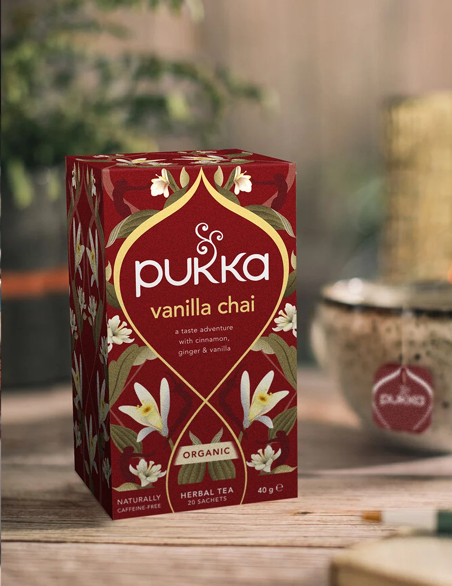 Pukka Spiced Vanilla Chai Herbal Tea: Indulge in Comfort & Happiness