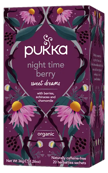 Pukka Night Time Berry Herbal Tea: Tranquil Blend of Chamomile ...