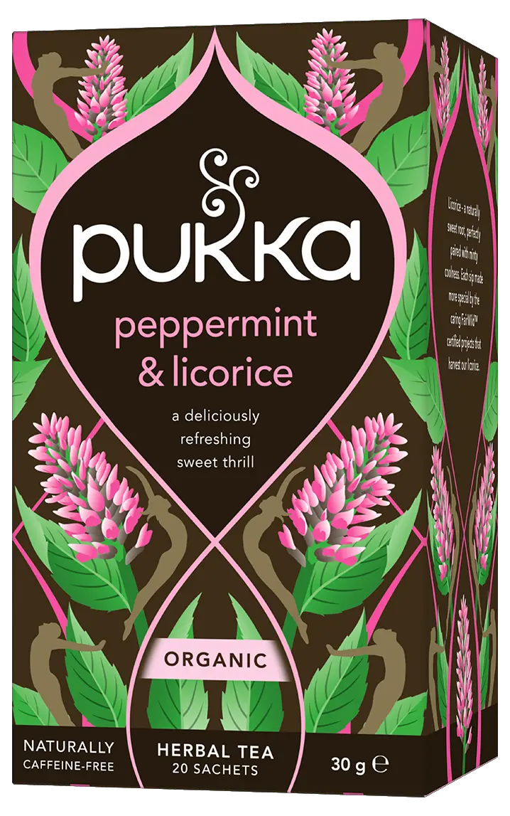 Pukka Three Mint Herbal Tea: Refreshing Blend for Post-Meal Relaxation