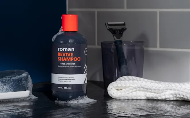 Roman Men's Revive Shampoo to Exfoliate and Clarify with Peppermint