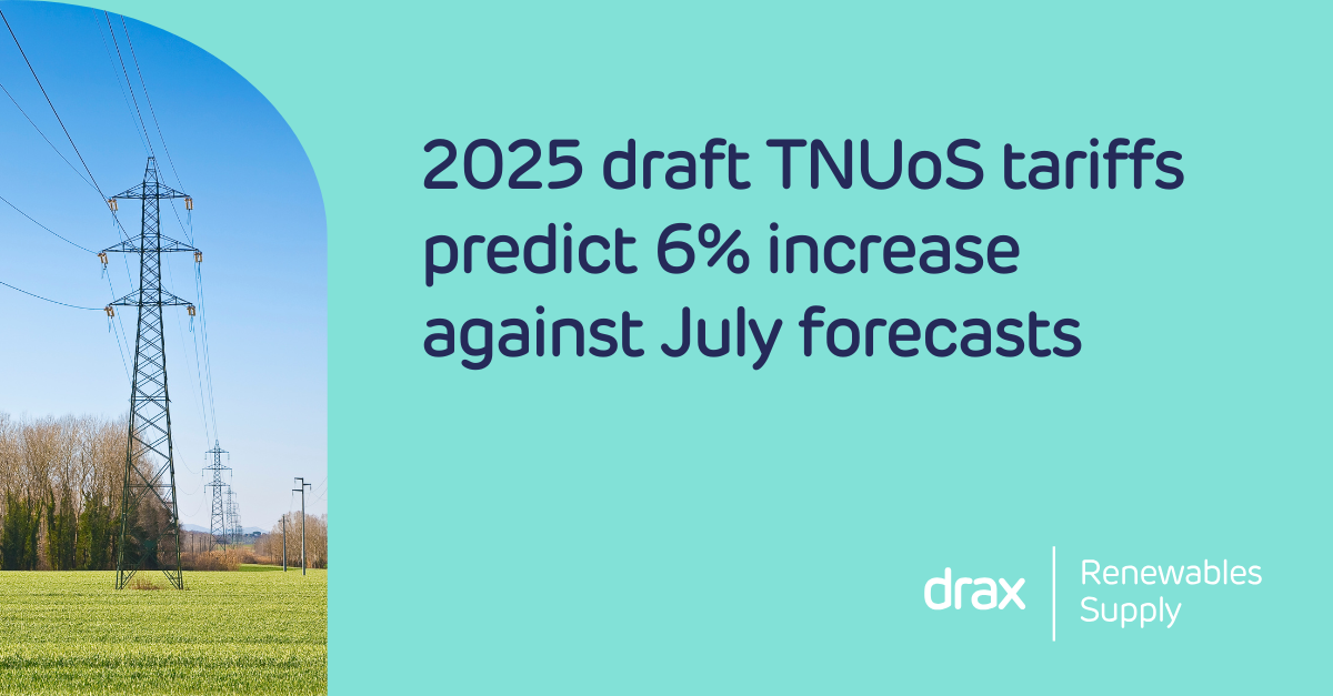 2025 draft TNUoS tariffs predict a significant rise | Drax