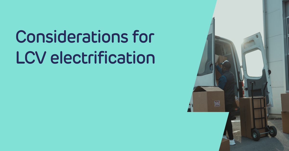 Considerations for LCV electrification | Drax