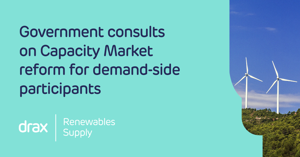 Capacity Market DSR documents published | Drax