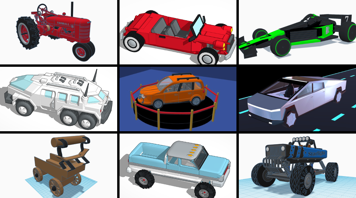 Vehicles Design Challenge Roundup - Tinkercad