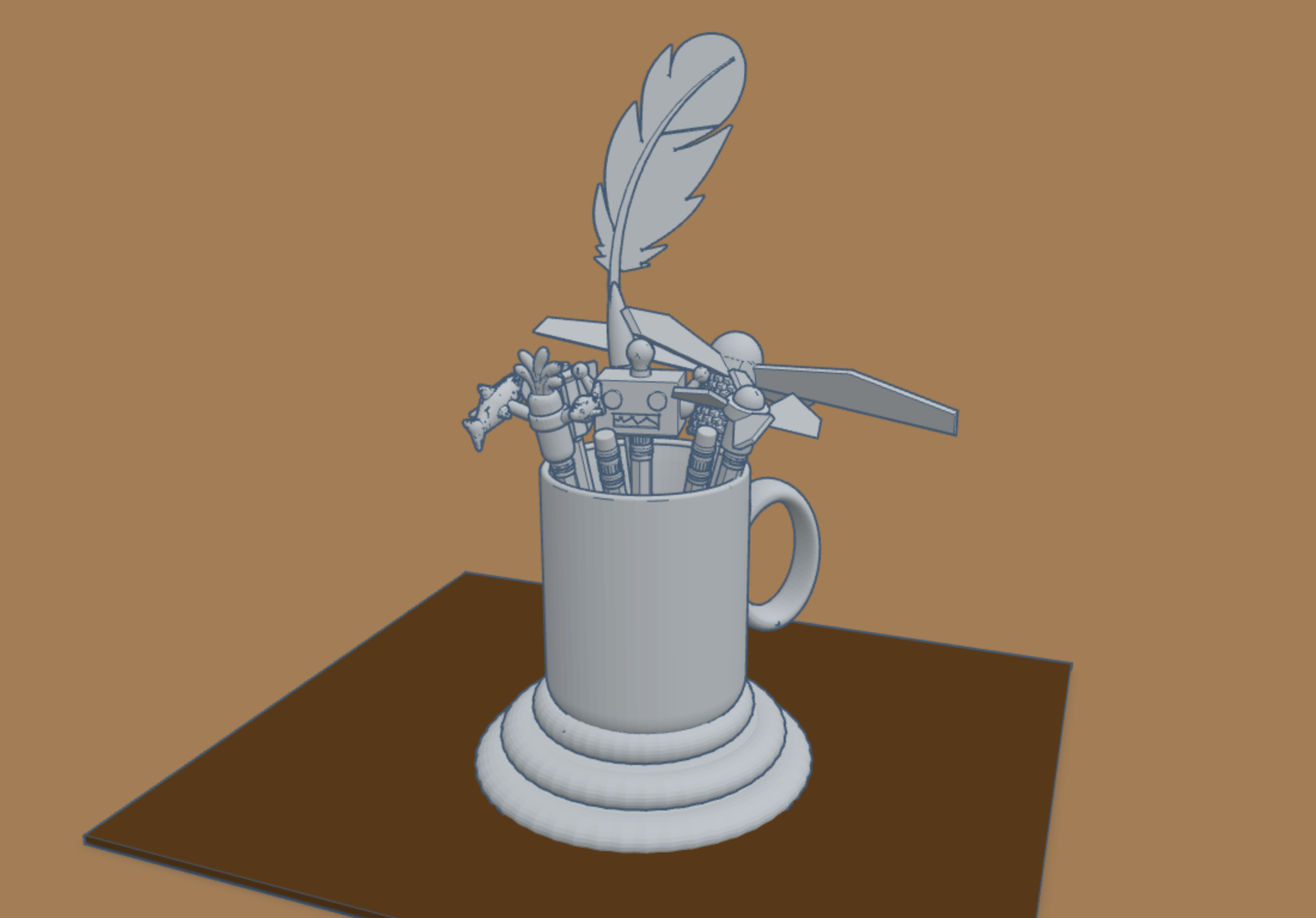 Pencil Topper Design Challenge Roundup Tinkercad