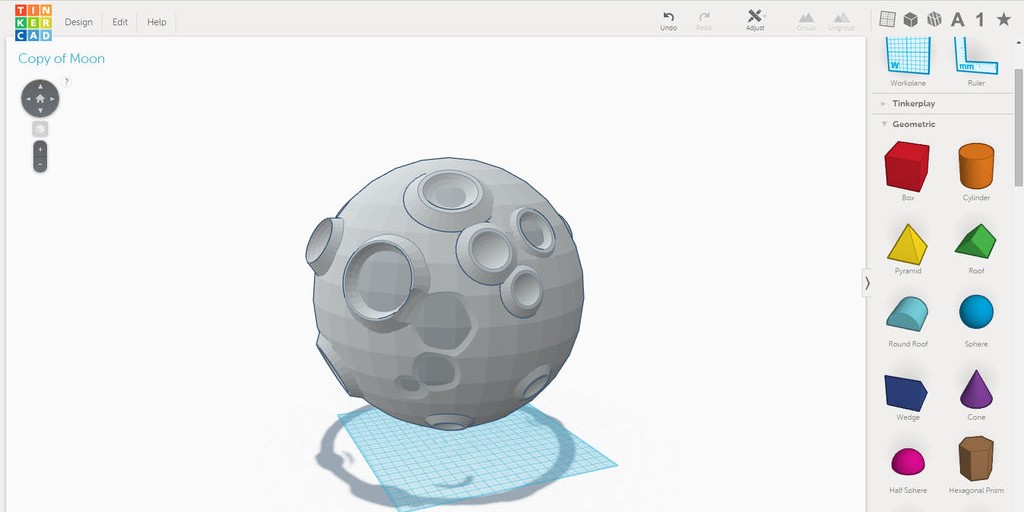 Build Your Own Moon - Tinkercad