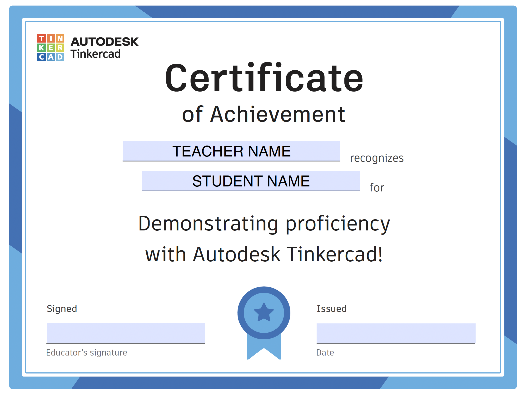 Tinkercad Certificates - Tinkercad