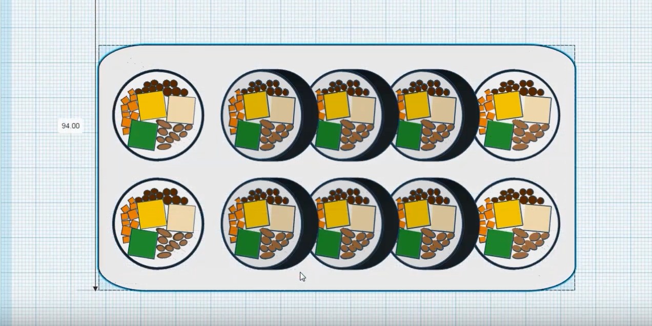 Cooking With 1DAY_1CAD: Korean Gimbap - Tinkercad