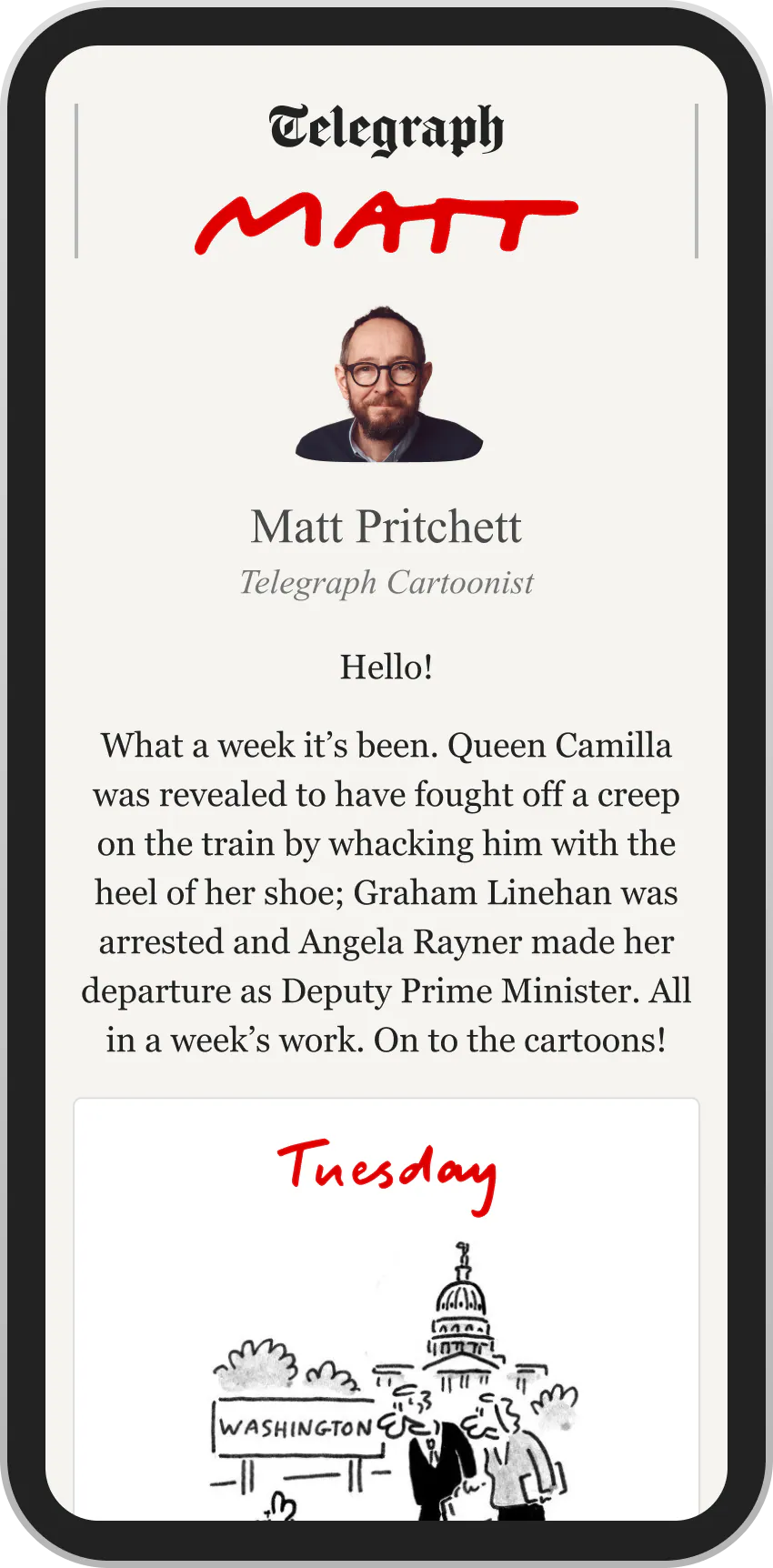 Matt - Weekly updates from The Telegraph cartoonist