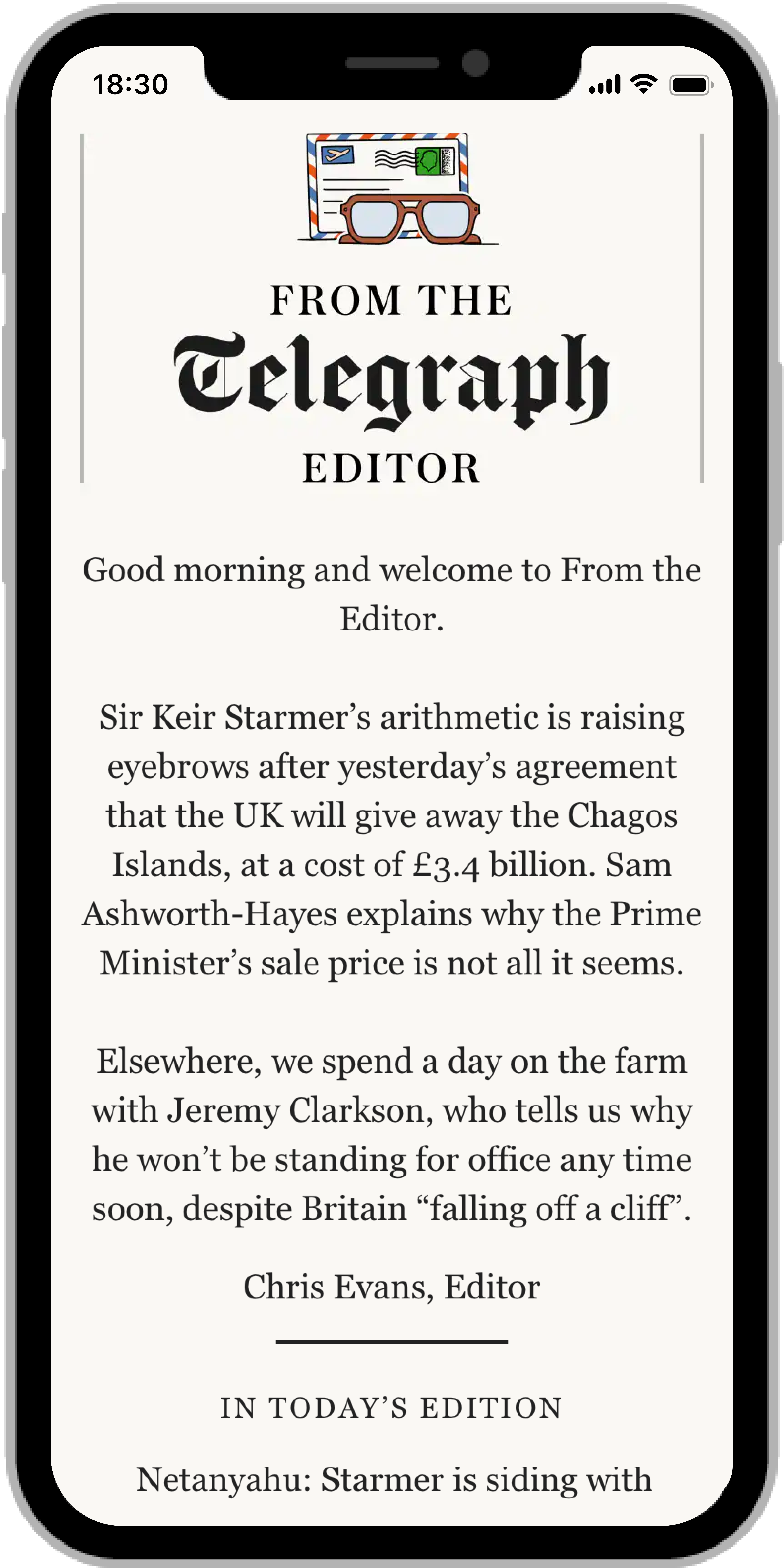 The From The Editor Newsletter