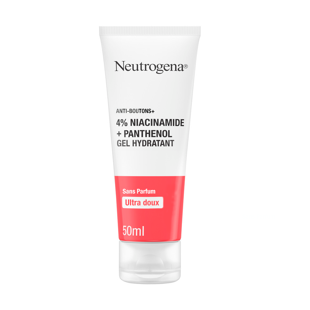 Gel hydratant anti boutons qui exfolie et hydrate la peau