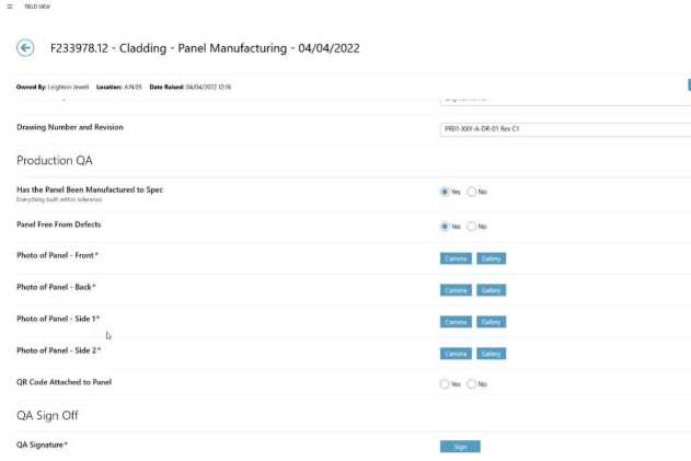 Field View for Cladding Product Demo | Viewpoint | Trimble Resource Center