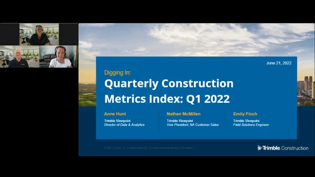 Digging In: Quarterly Construction Metrics Index: Q1 2022 | Trimble ...