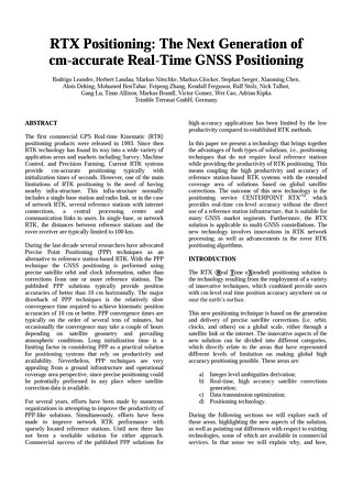White paper: Trimble RTX — Next-generation GNSS positioning | Trimble ...