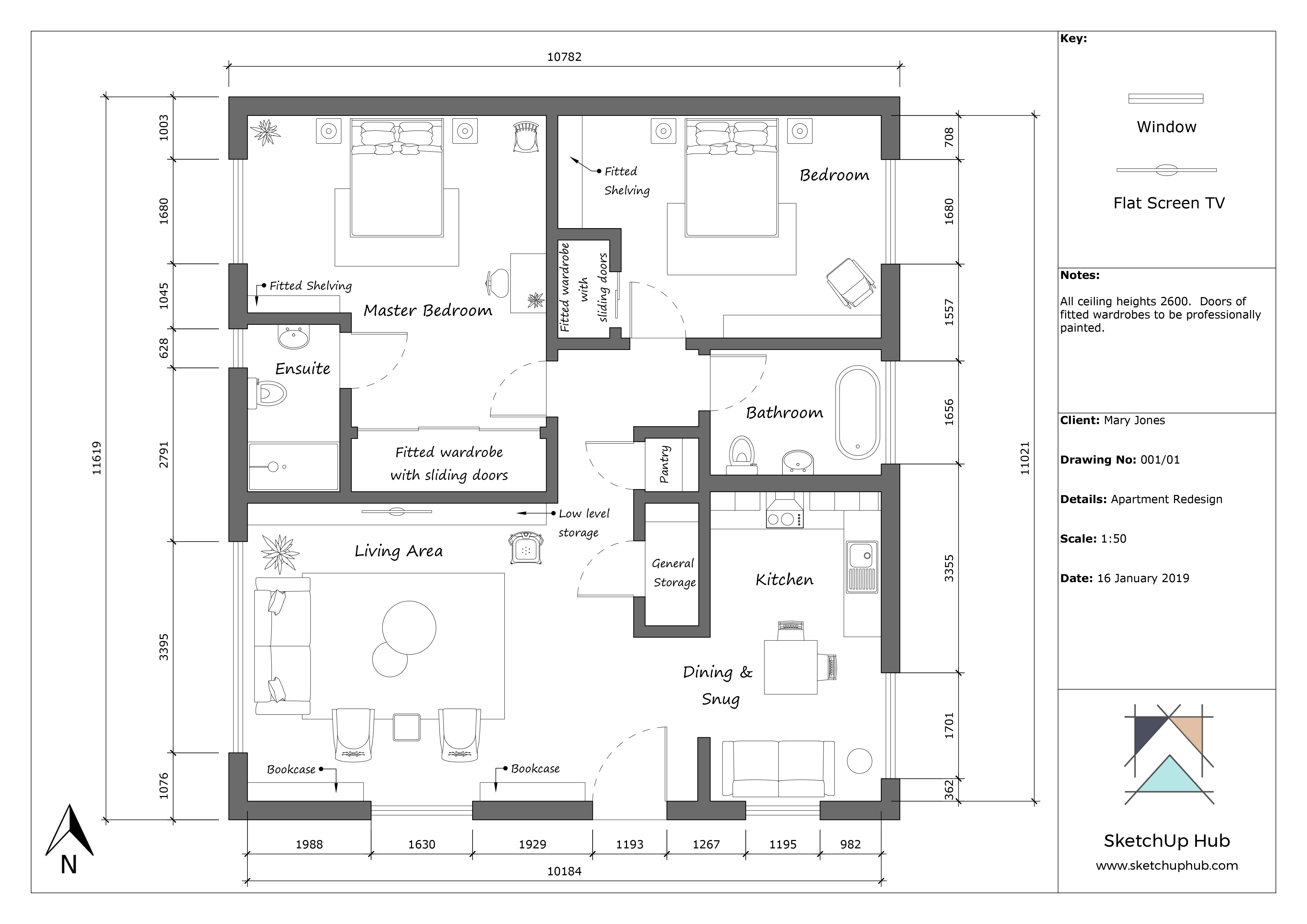 House Plan Sketchup Examples Planning Your **Yishun Beacon 4 Room**