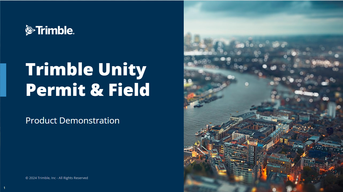 Ask the Expert Trimble Unity Permit and Field Demo | Trimble Resource ...