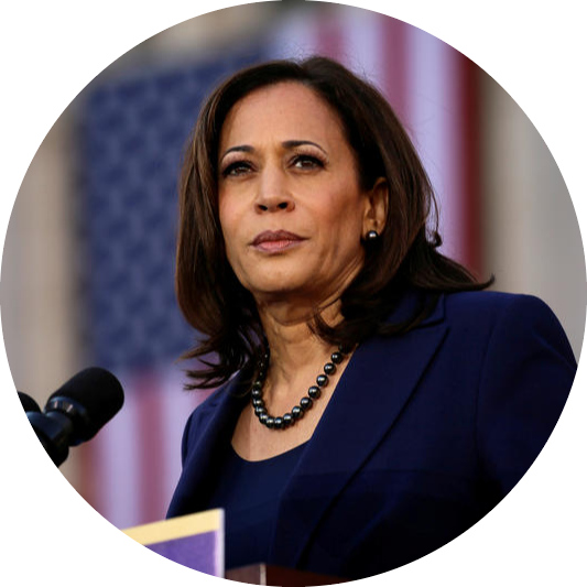 Porträt von Kamala Harris - Tagesspiegel Background