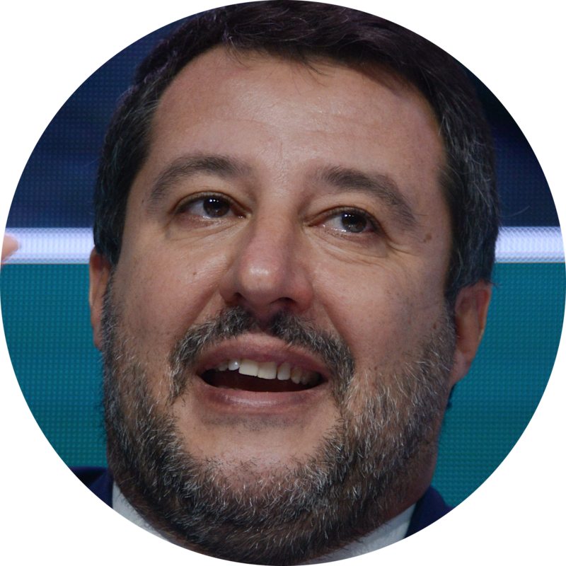 Porträt von Matteo Salvini - Tagesspiegel Background
