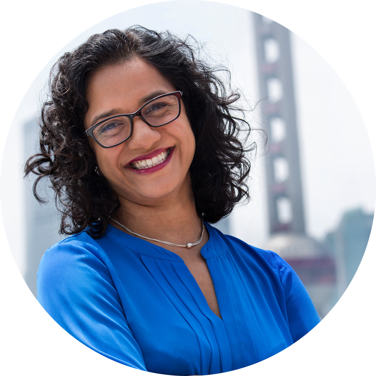 Porträt von Usha Raghavachari - Tagesspiegel Background