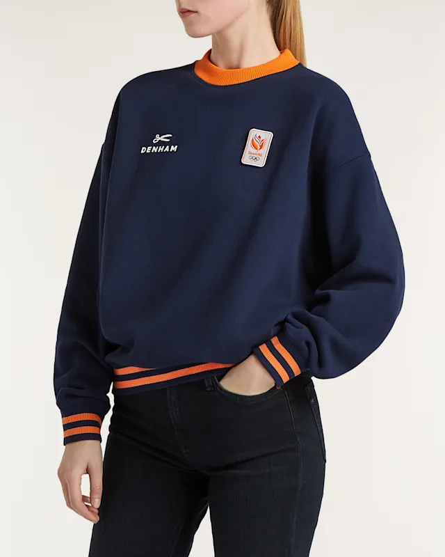 DXTNL RETRO SWEAT NAVY BLAZER - DENHAM