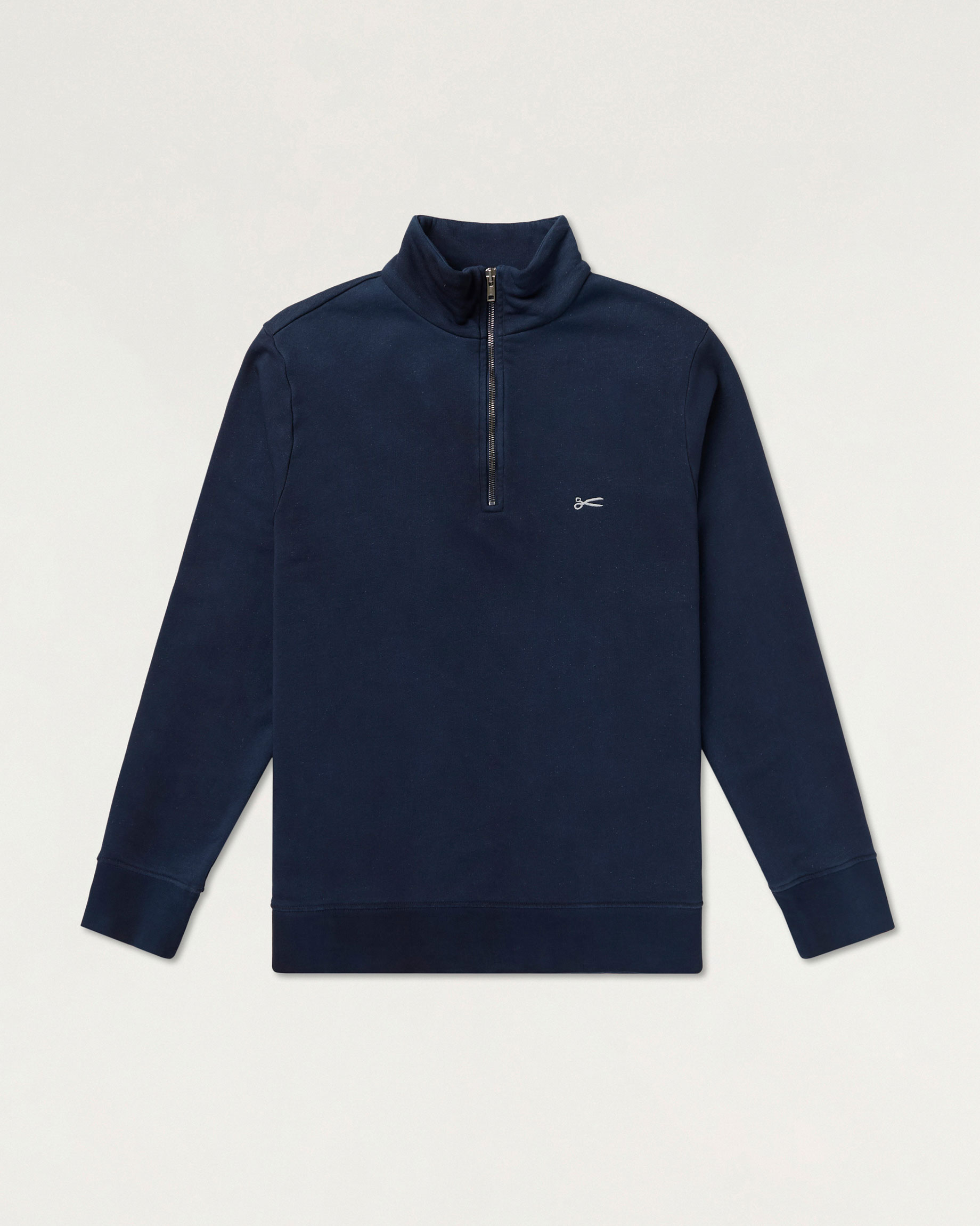 SCISSOR HALF ZIP NAVY BLAZER - DENHAM