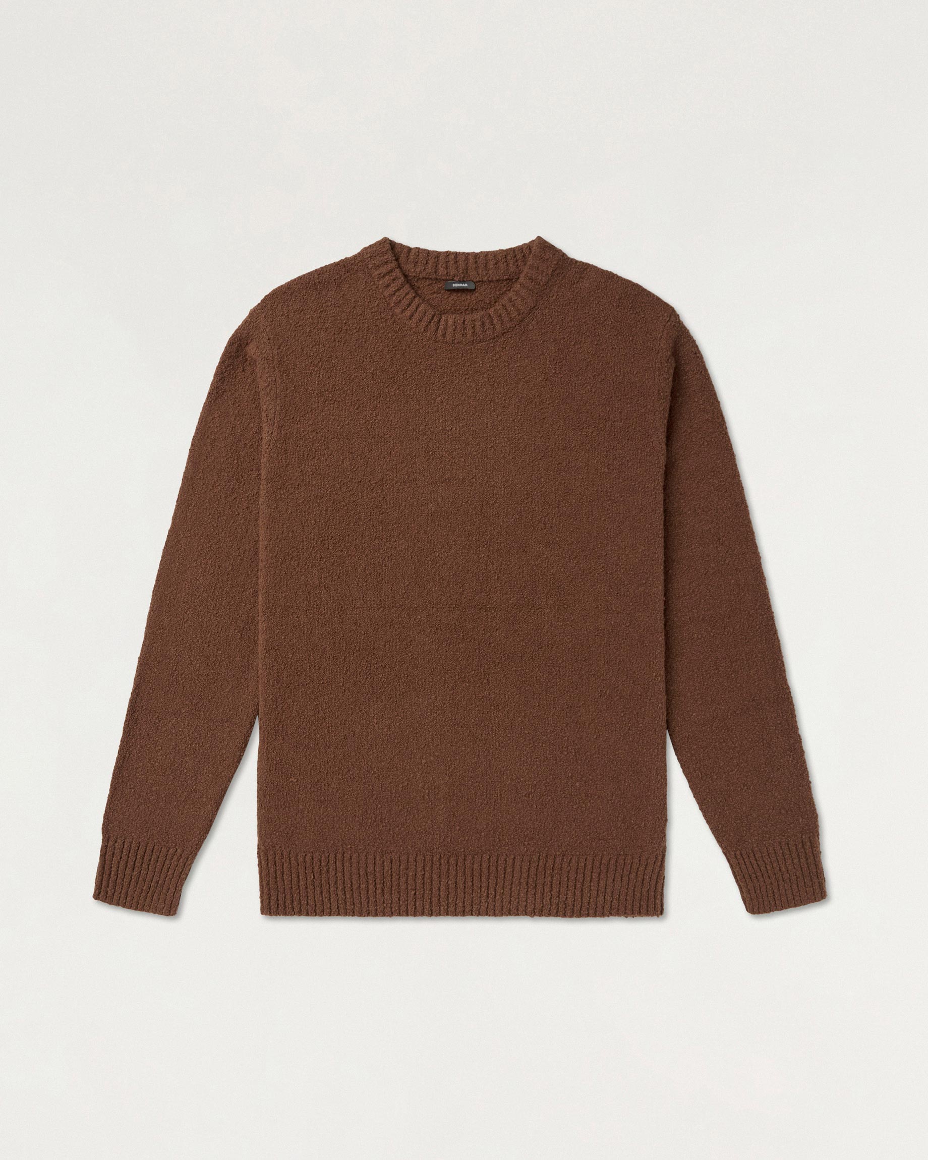 DENHAM CREW KNIT WREN BROWN - DENHAM