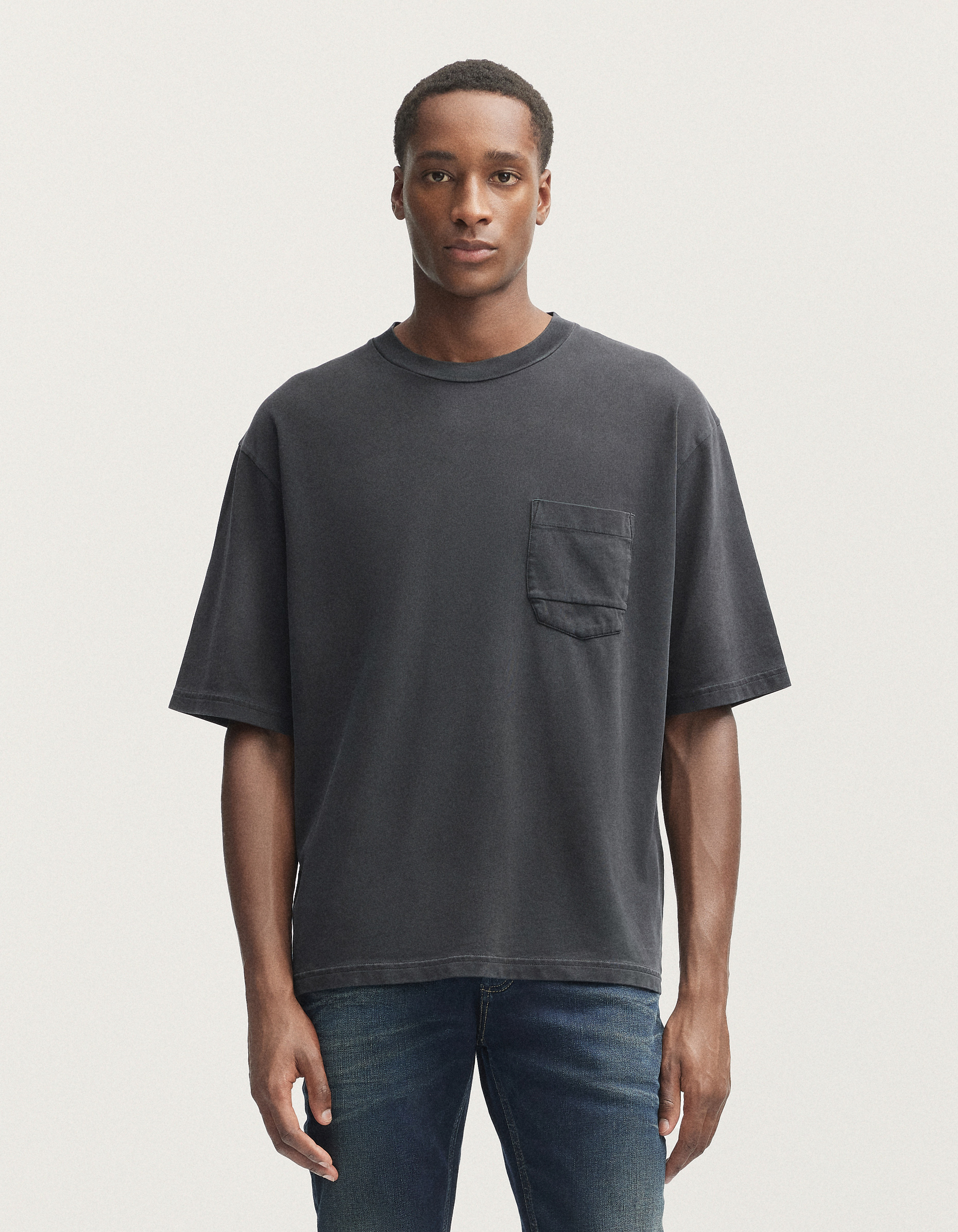 NOAH POCKET TEE Washed Heavy Jersey - DENHAM