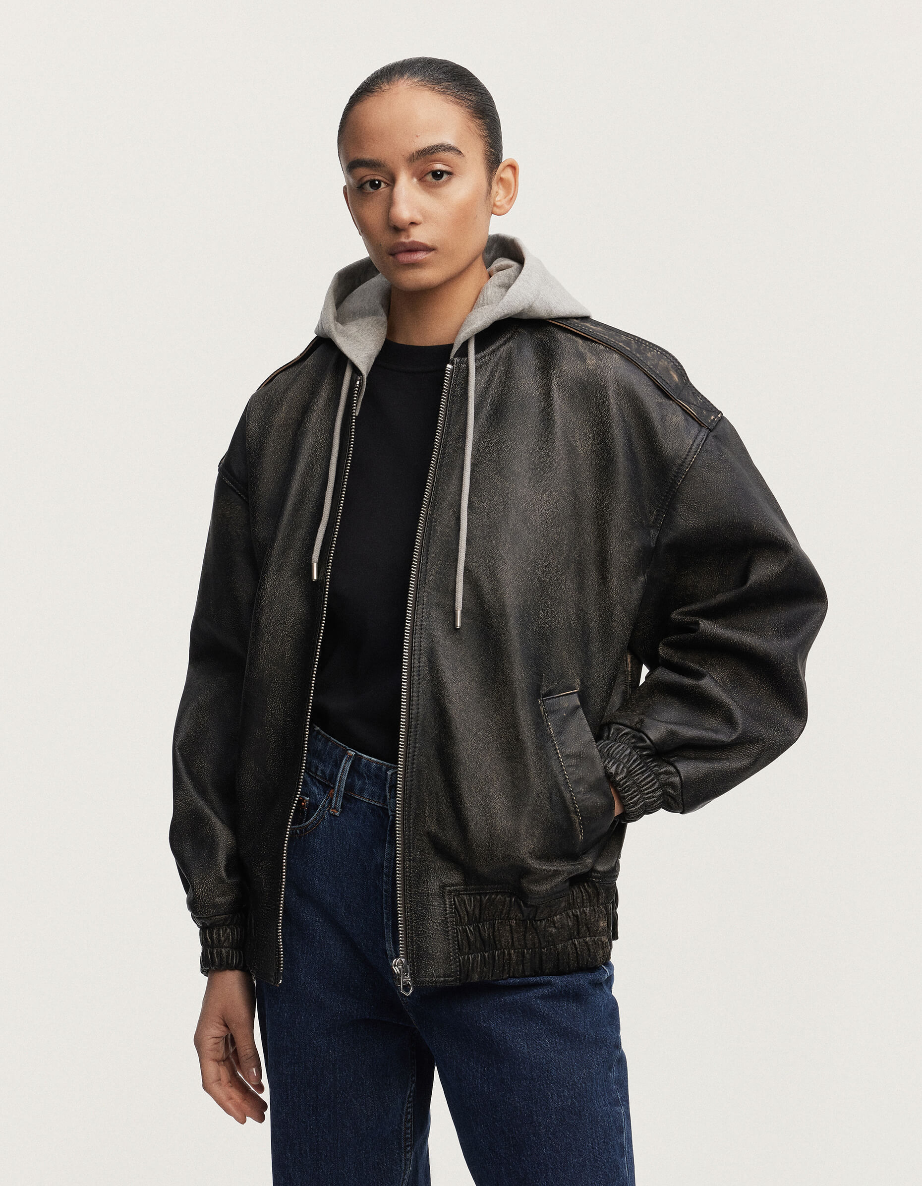 MATSUE BOMBER Cow Leather - DENHAM