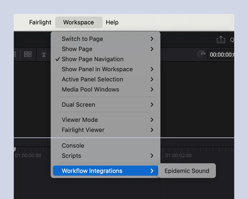 Plugin for DaVinci Resolve Studio | Epidemic Sound