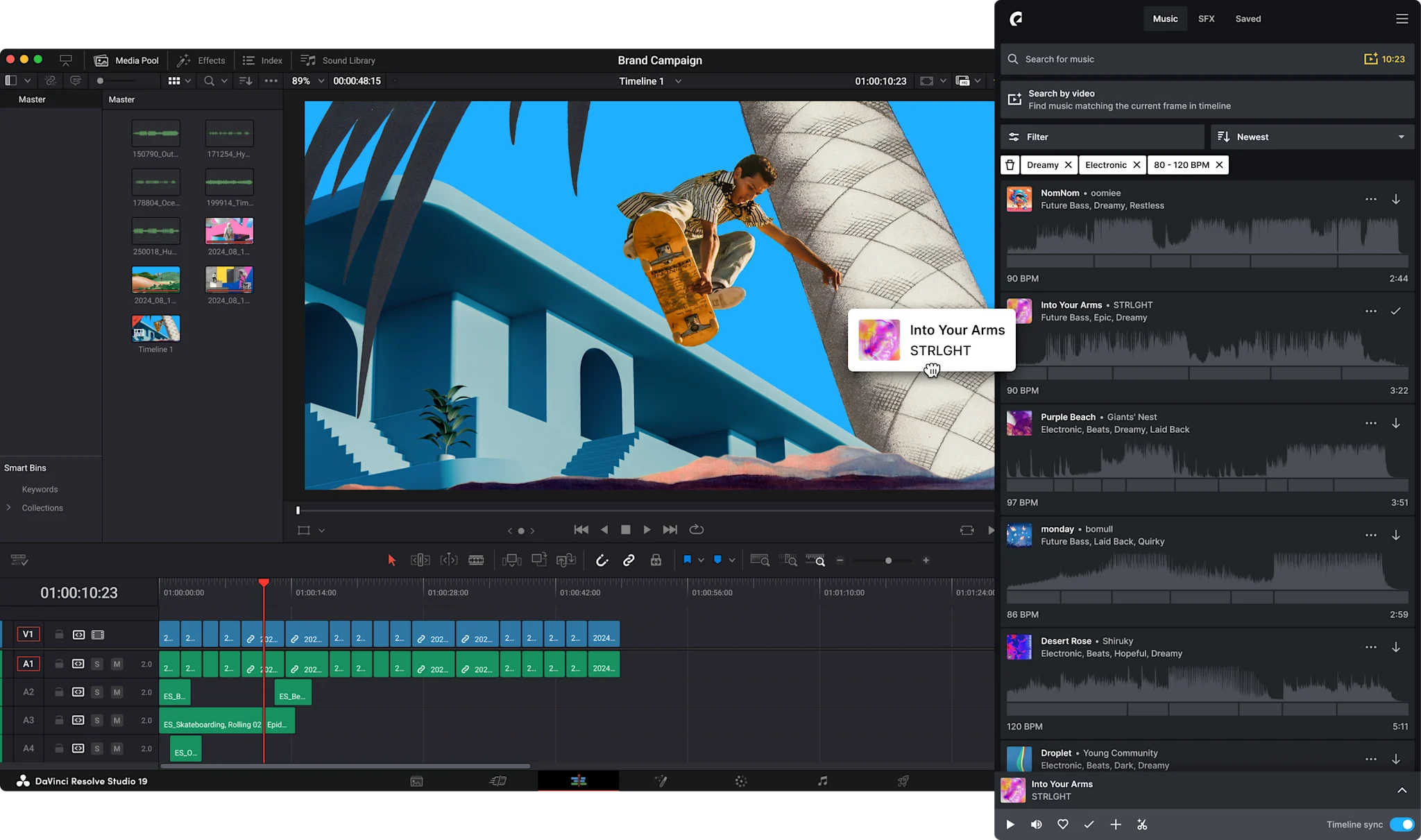 Plugin for DaVinci Resolve Studio | Epidemic Sound