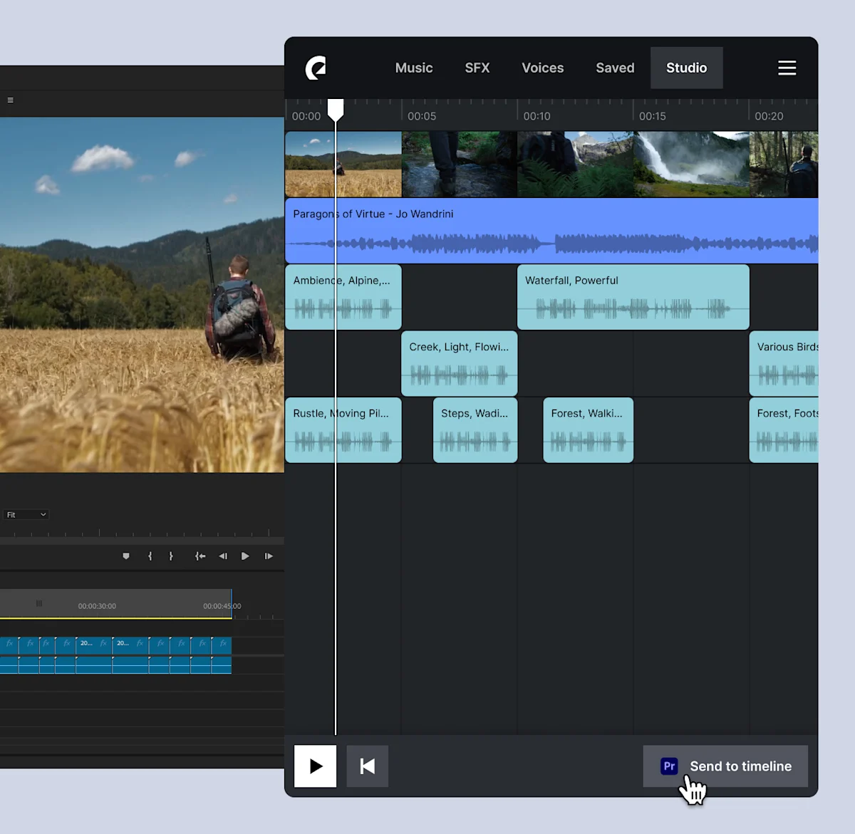 Studio: AI-powered video-to-audio tool | Epidemic Sound