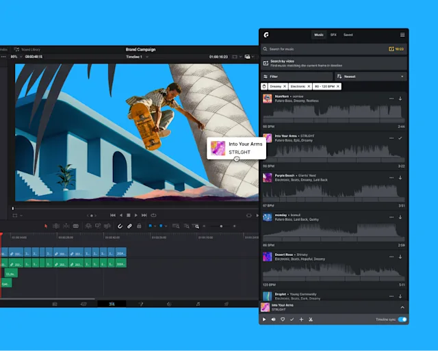 Plugin for DaVinci Resolve Studio | Epidemic Sound