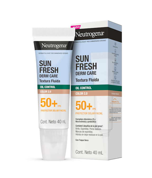 PROTECTOR SOLAR FACIAL NEUTROGENA SUN FRESH OIL CONTROL FLUIDO COLOR 2. ...