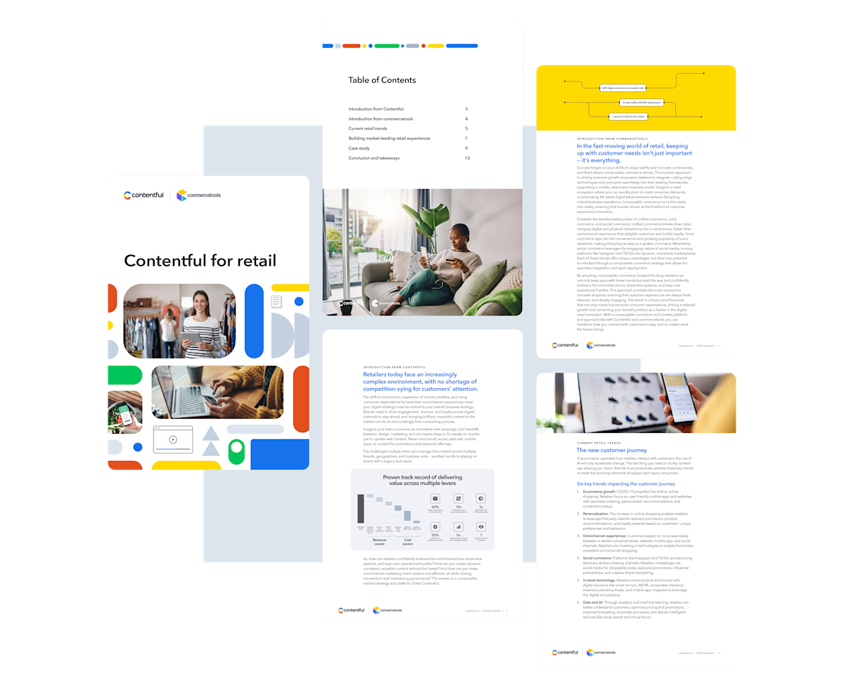 The retail guide to composable content | Contentful