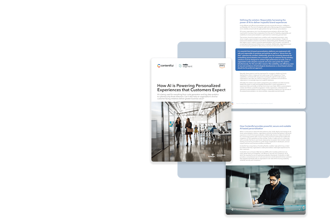 How AI is powering personalized experiences customers expect | Contentful