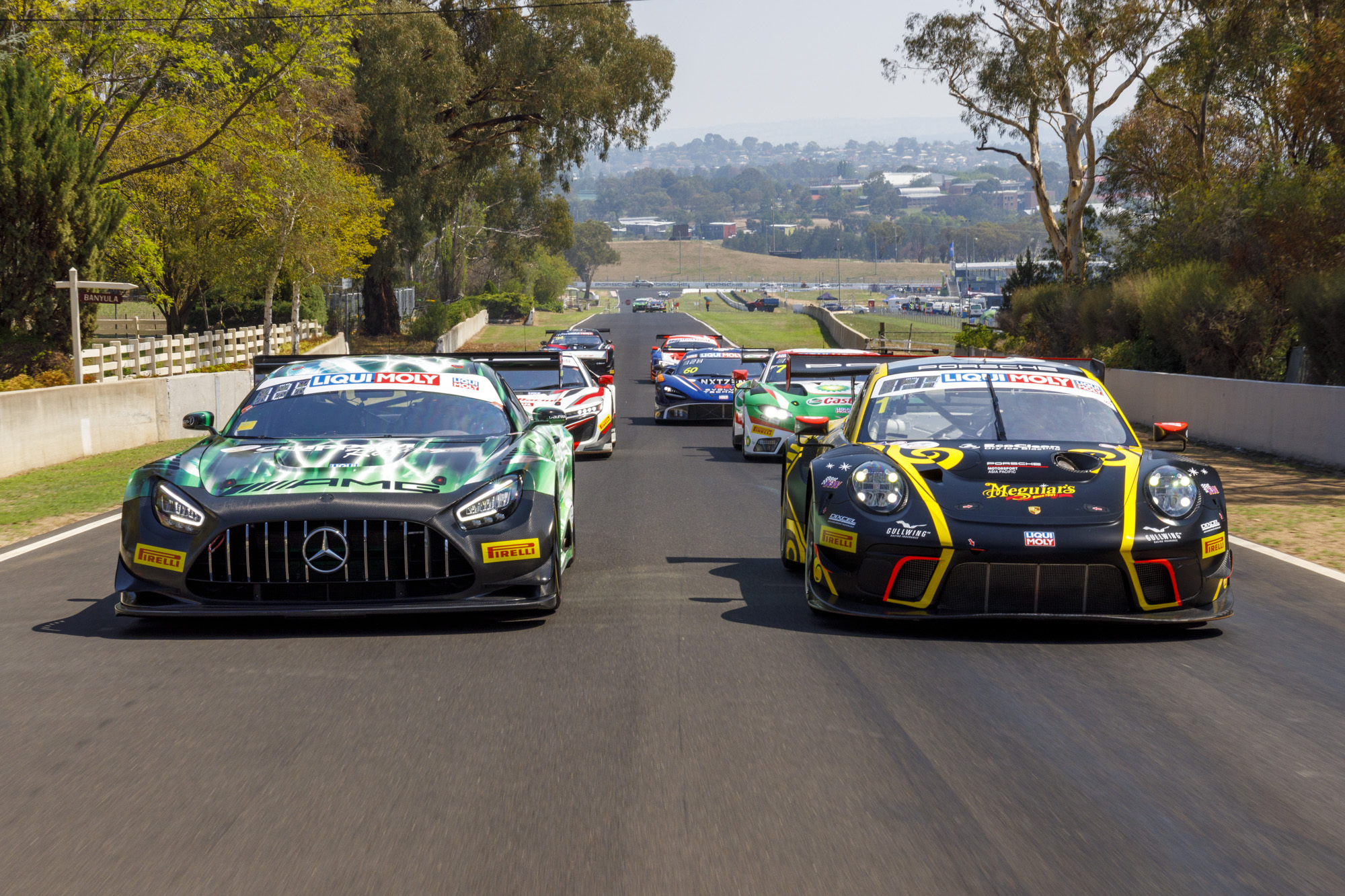 Ready to roll: Cars on track at Mount Panorama | Bathurst 12 Hour