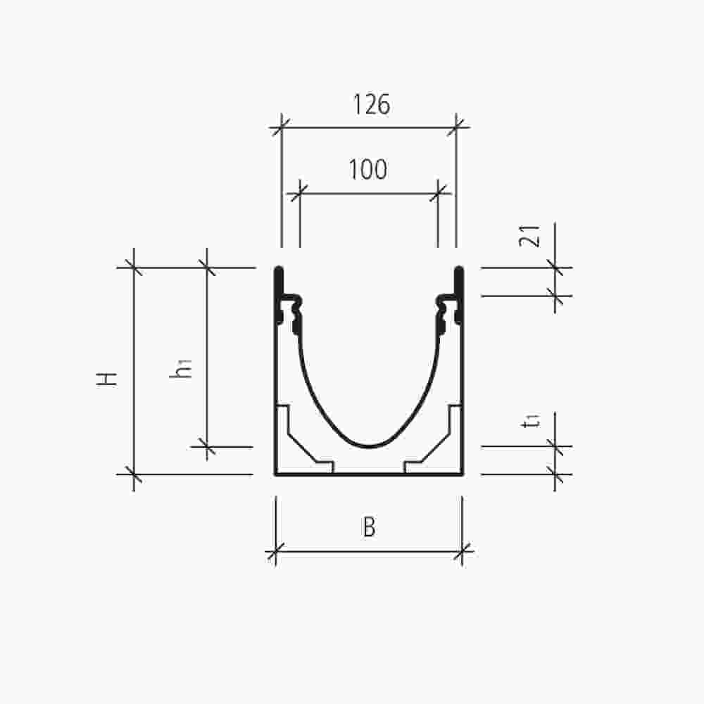 ACO Multiline Rinnen V 100 | CREABETON BAUSTOFF AG