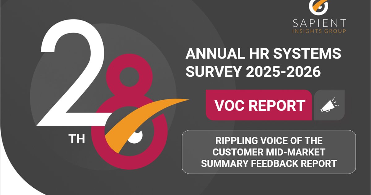 Sapient Insights Group HR Systems Survey Report, 2025-2026