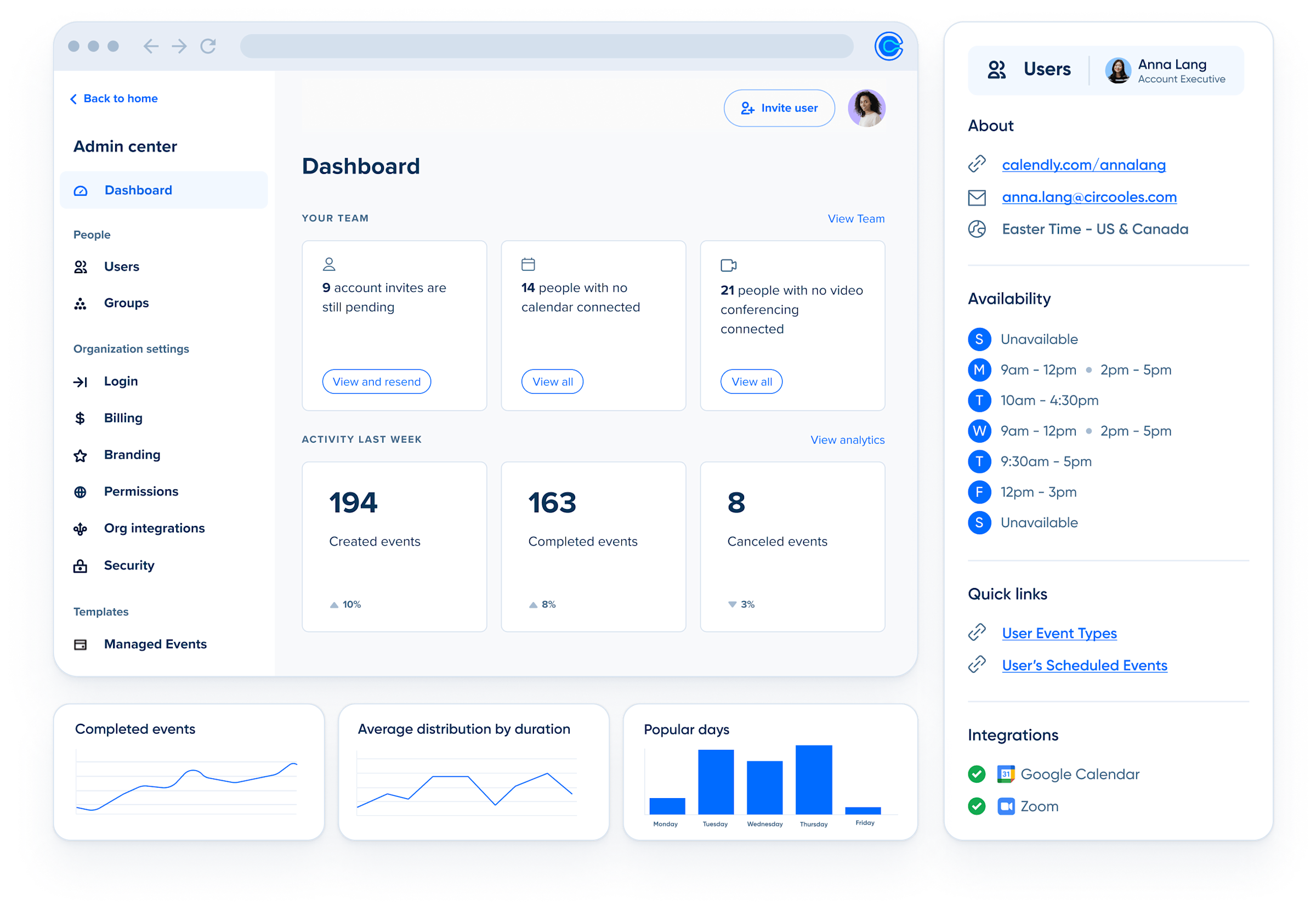 Admin Management | Calendly