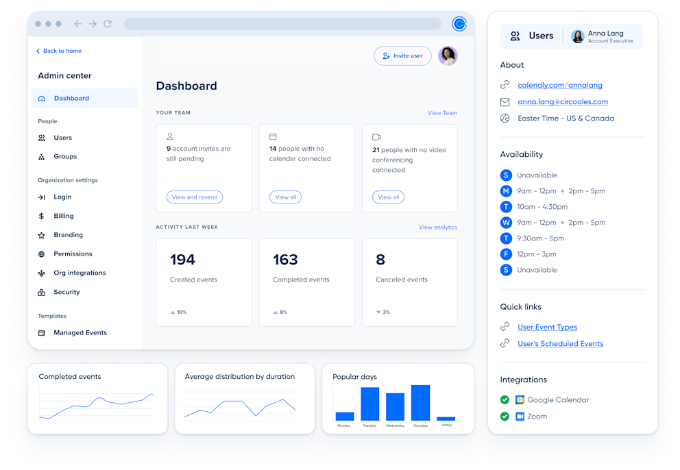 Admin Management | Calendly