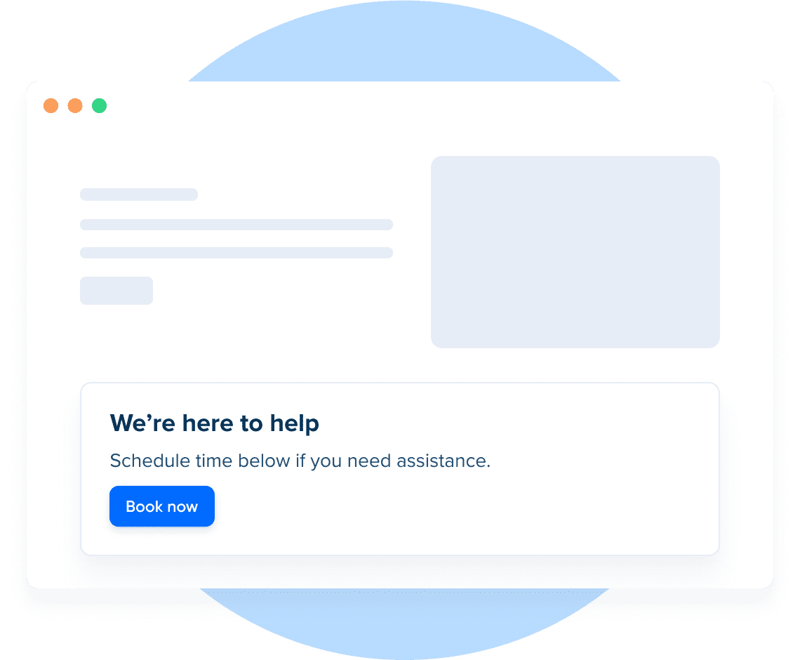 Page de planification intégrée | Calendly